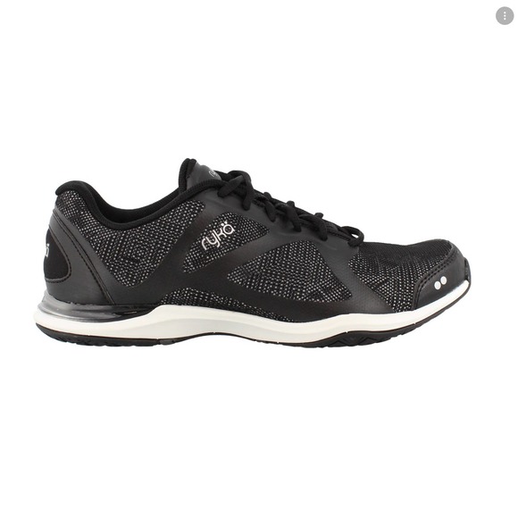 Ryka | Shoes | Ryka Grafik Black White Mesh Women Lowtop Laceup Running ...
